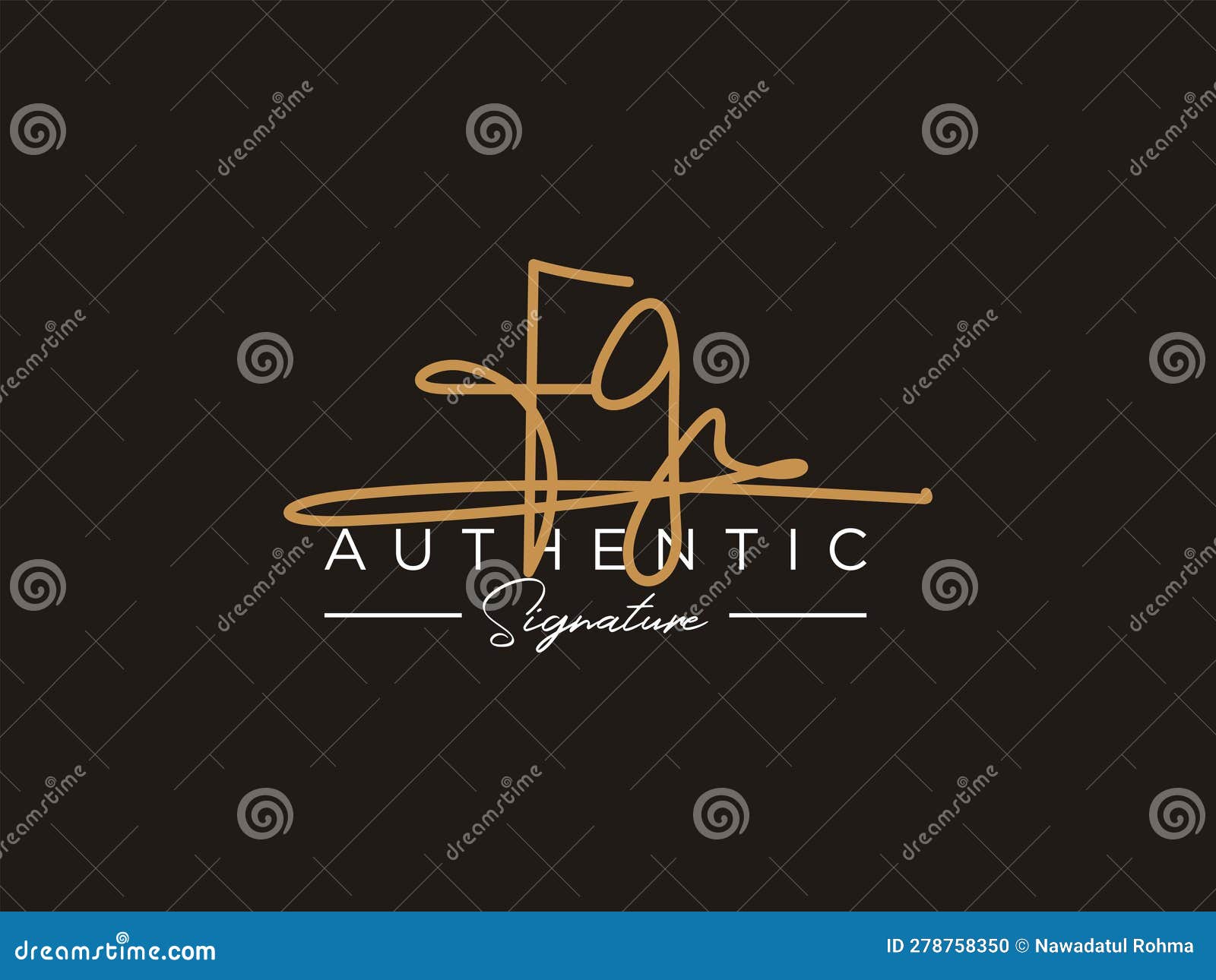 Letter FG Signature Logo Template Vector Stock Vector - Illustration of ...