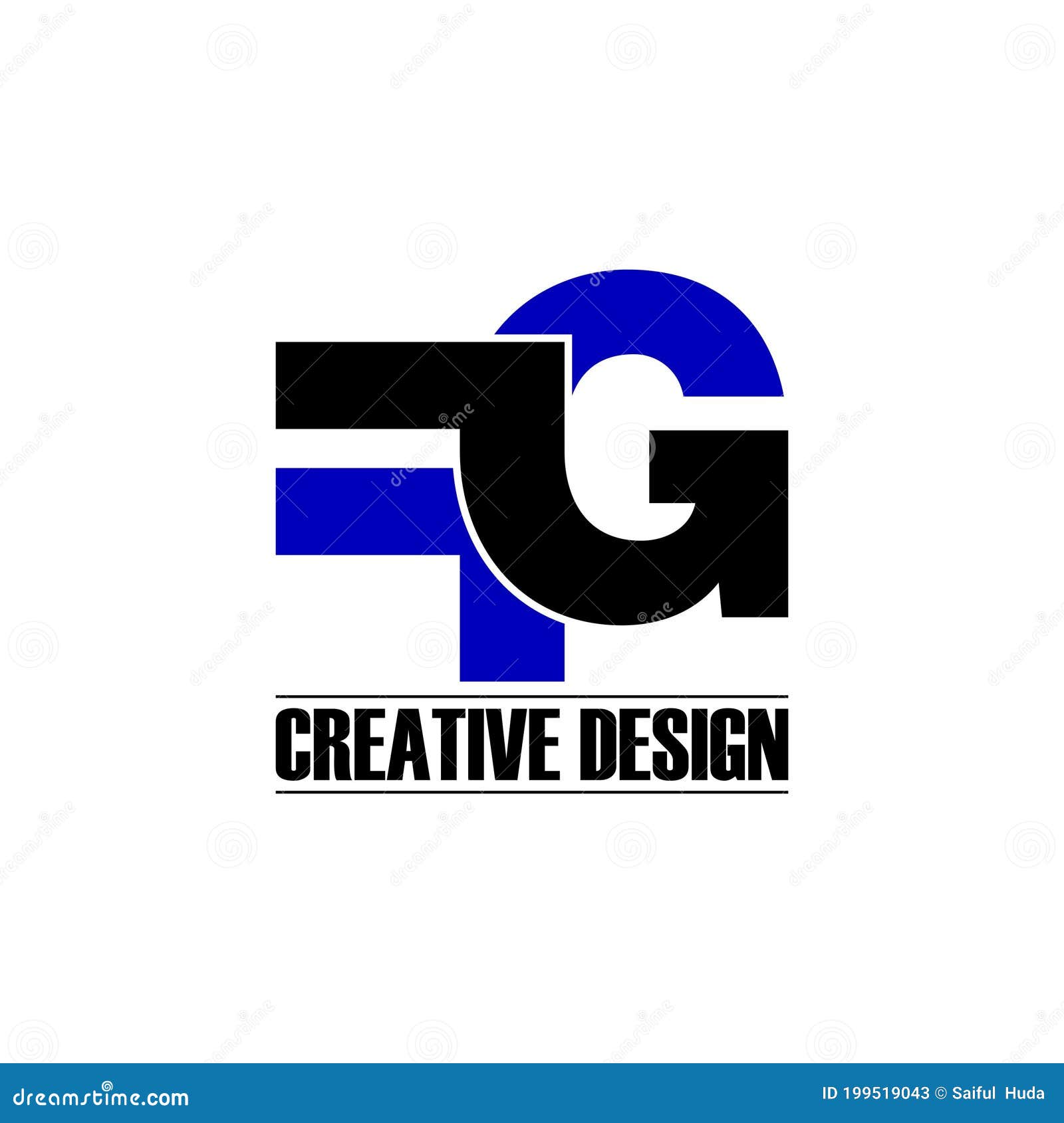 Letter FG Simple Monogram Logo Icon Design. Stock Vector - Illustration ...