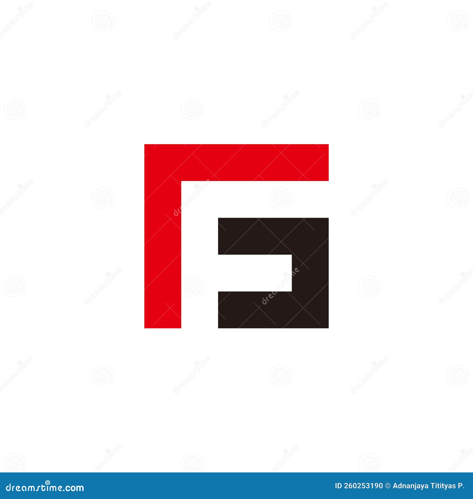 Letter Fg Square Geometric Line Simple Logo Vector Stock Vector ...