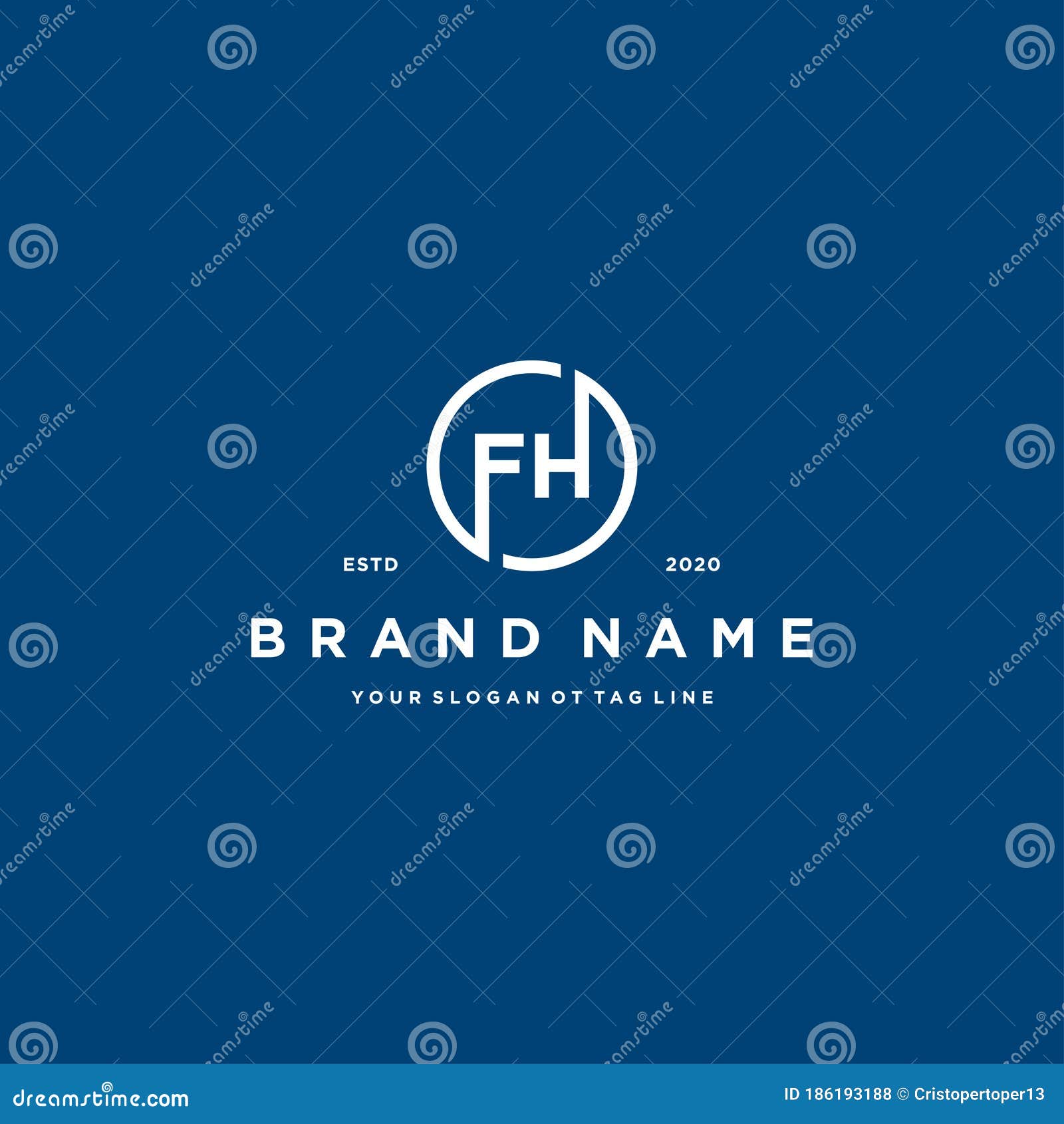 Letter FH Logo Design Vector Stock Vector - Illustration of beauty ...