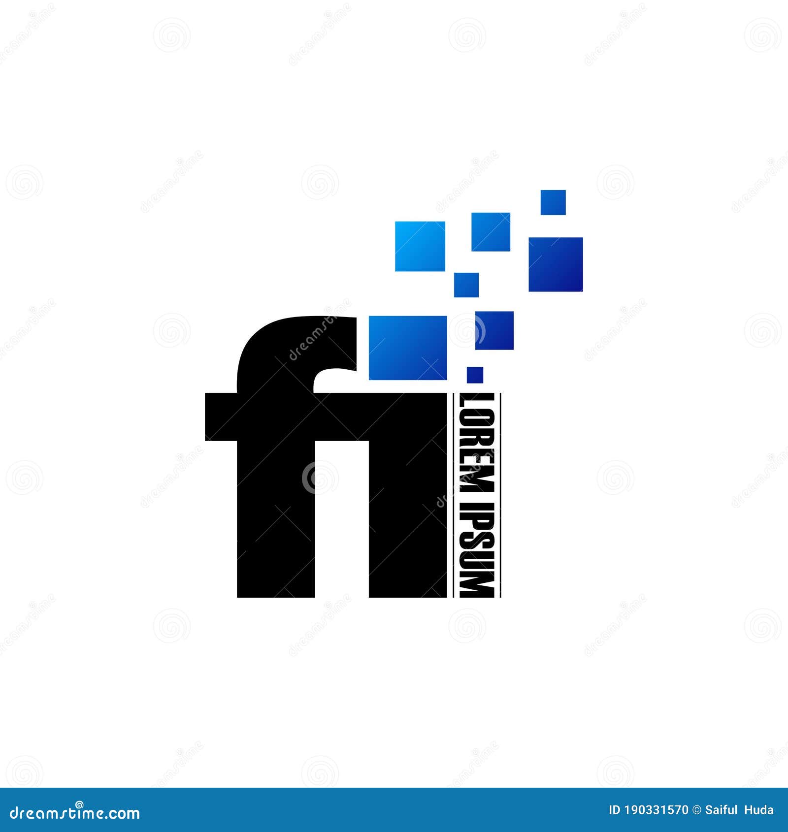 Letter Fi Monogram Logo Icon Design Vector. Stock Vector - Illustration ...
