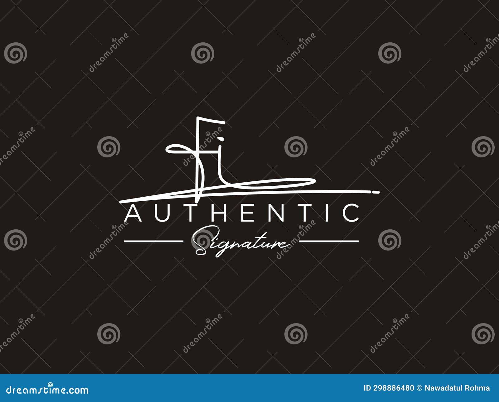 Letter FI Signature Logo Template Vector Stock Vector - Illustration of ...