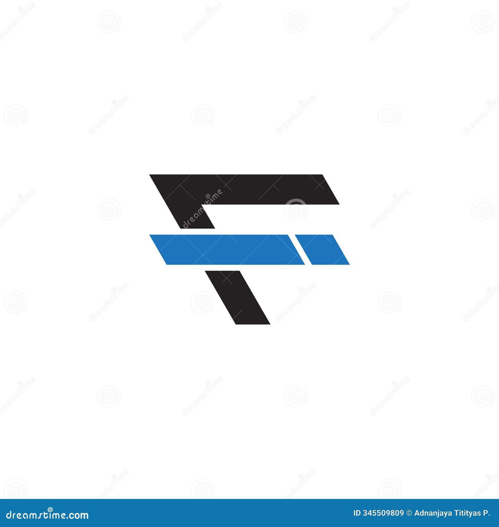 Letter Fi Simple Geometric Arrow Colorful Logo Vector Stock Vector ...