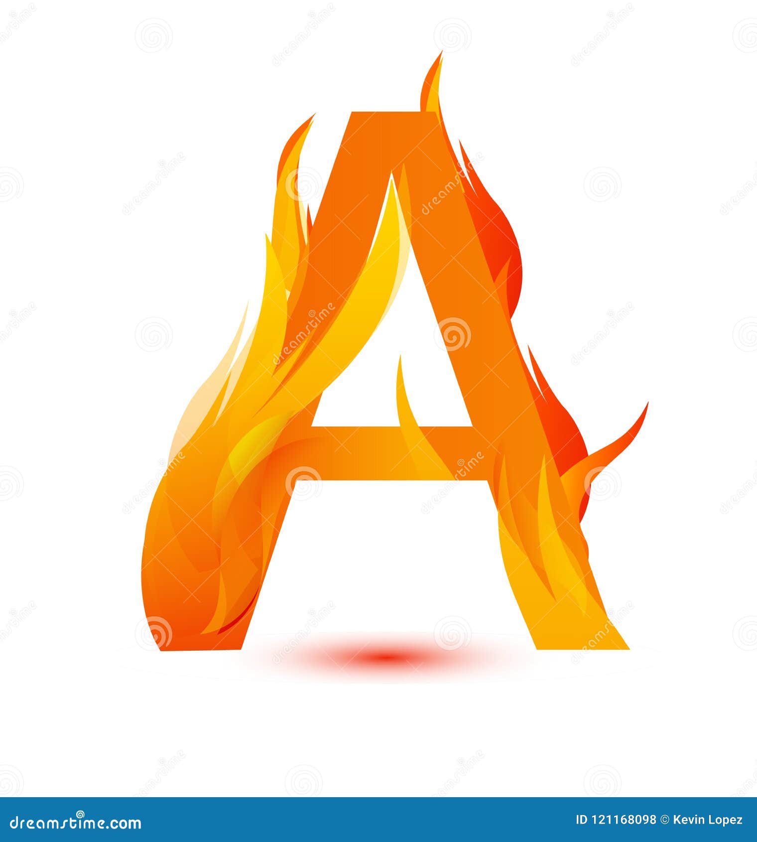 Letter a in Fire Flame Icon Vector Stock Vector - Illustration of ...