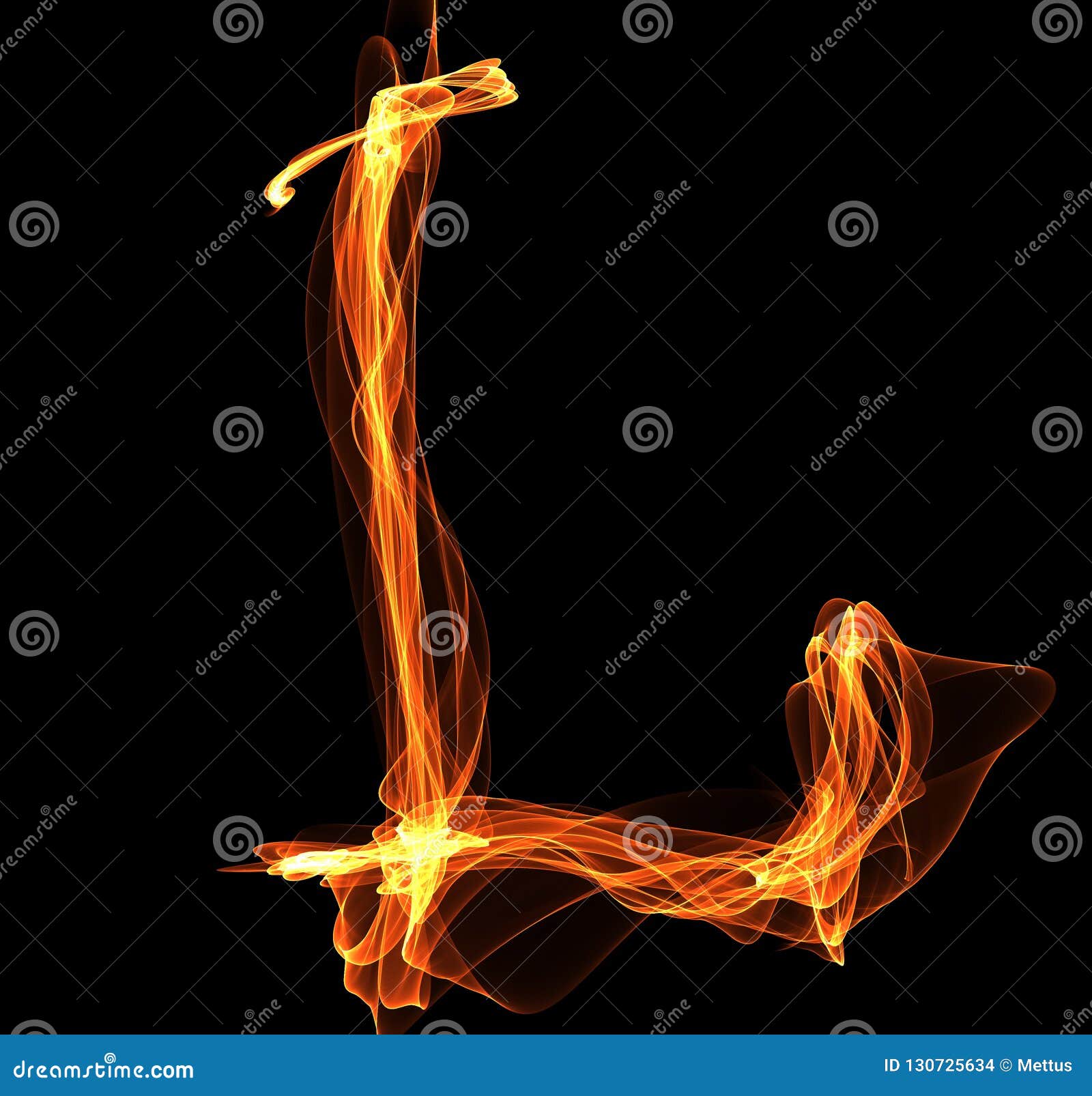 Letter in Fire Illustration Stock Vector - Illustration of flame, fiery ...