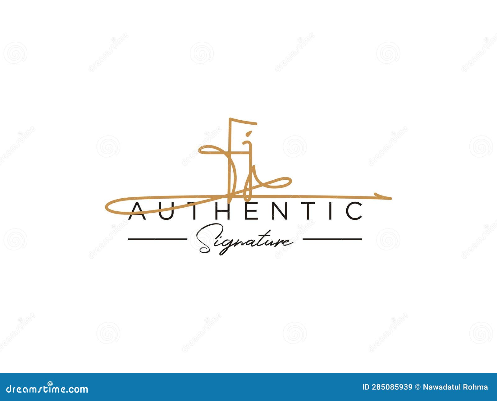 Letter FJ Signature Logo Template Vector Stock Vector - Illustration of ...