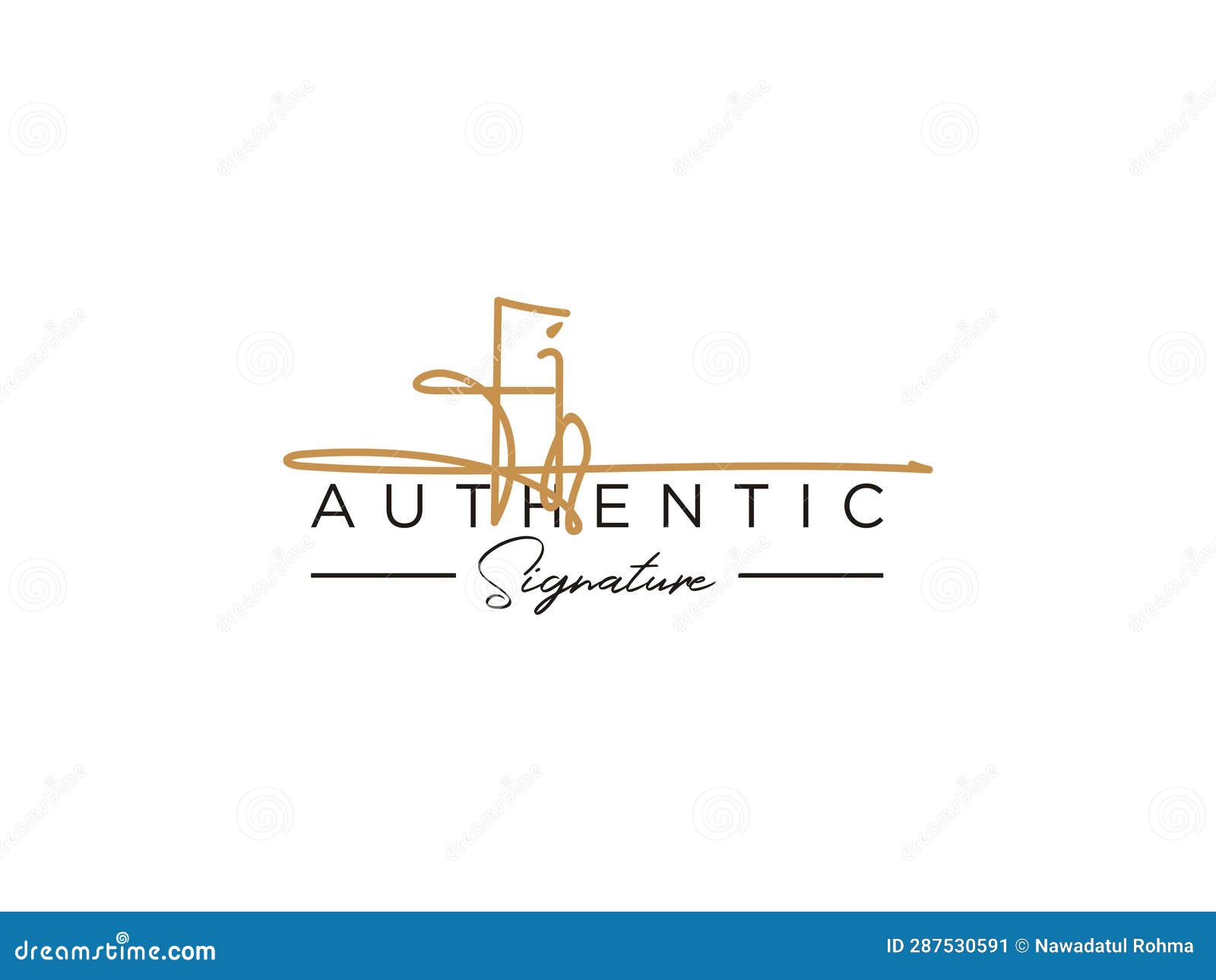Letter FJ Signature Logo Template Vector Stock Vector - Illustration of ...