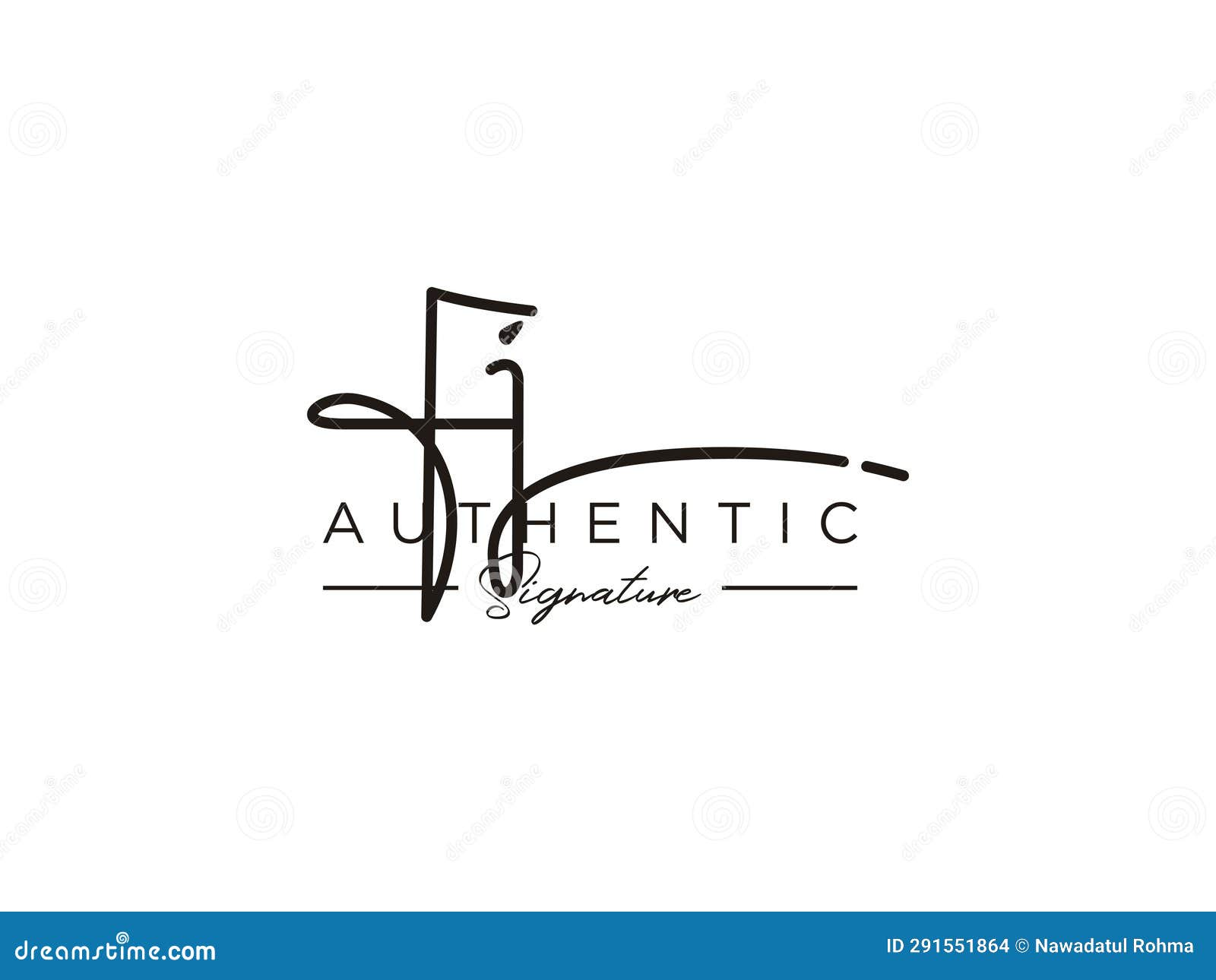 Letter FJ Signature Logo Template Vector Stock Vector - Illustration of ...