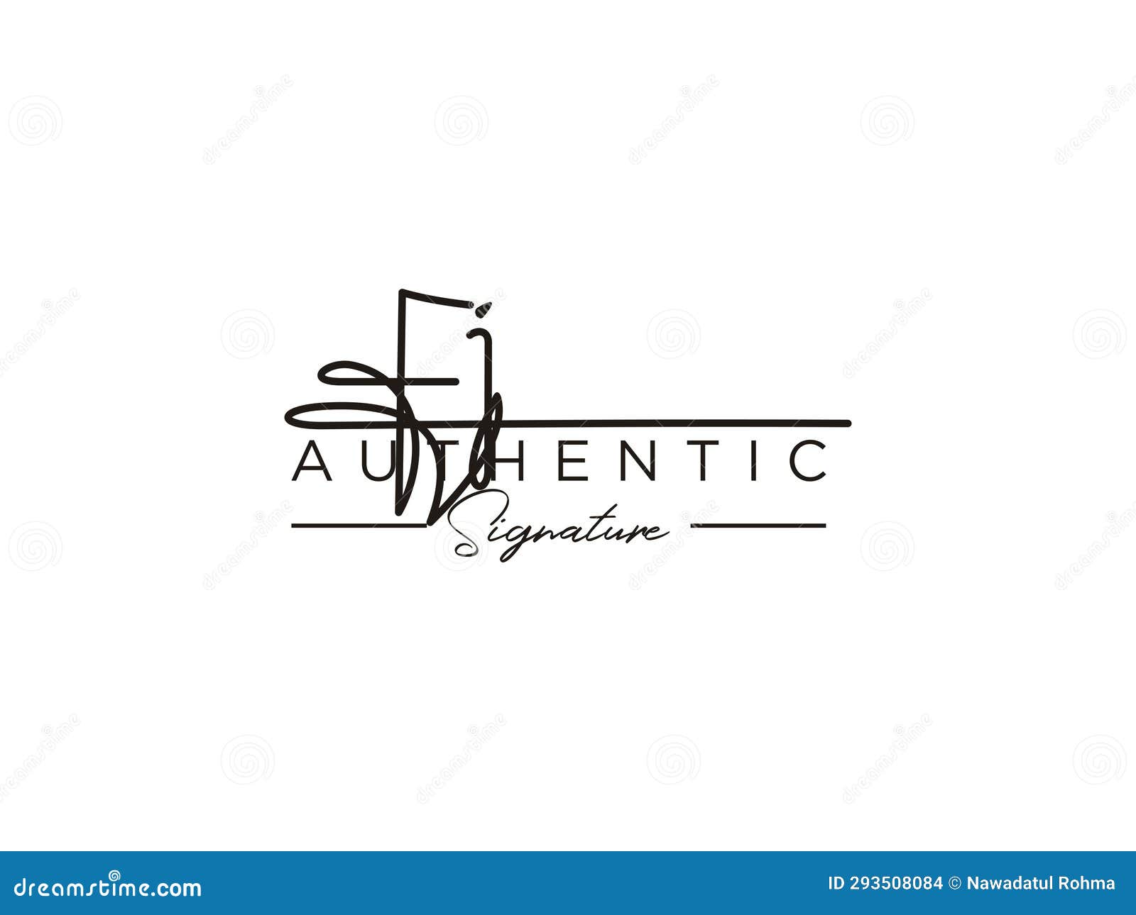 Letter FJ Signature Logo Template Vector Stock Vector - Illustration of ...