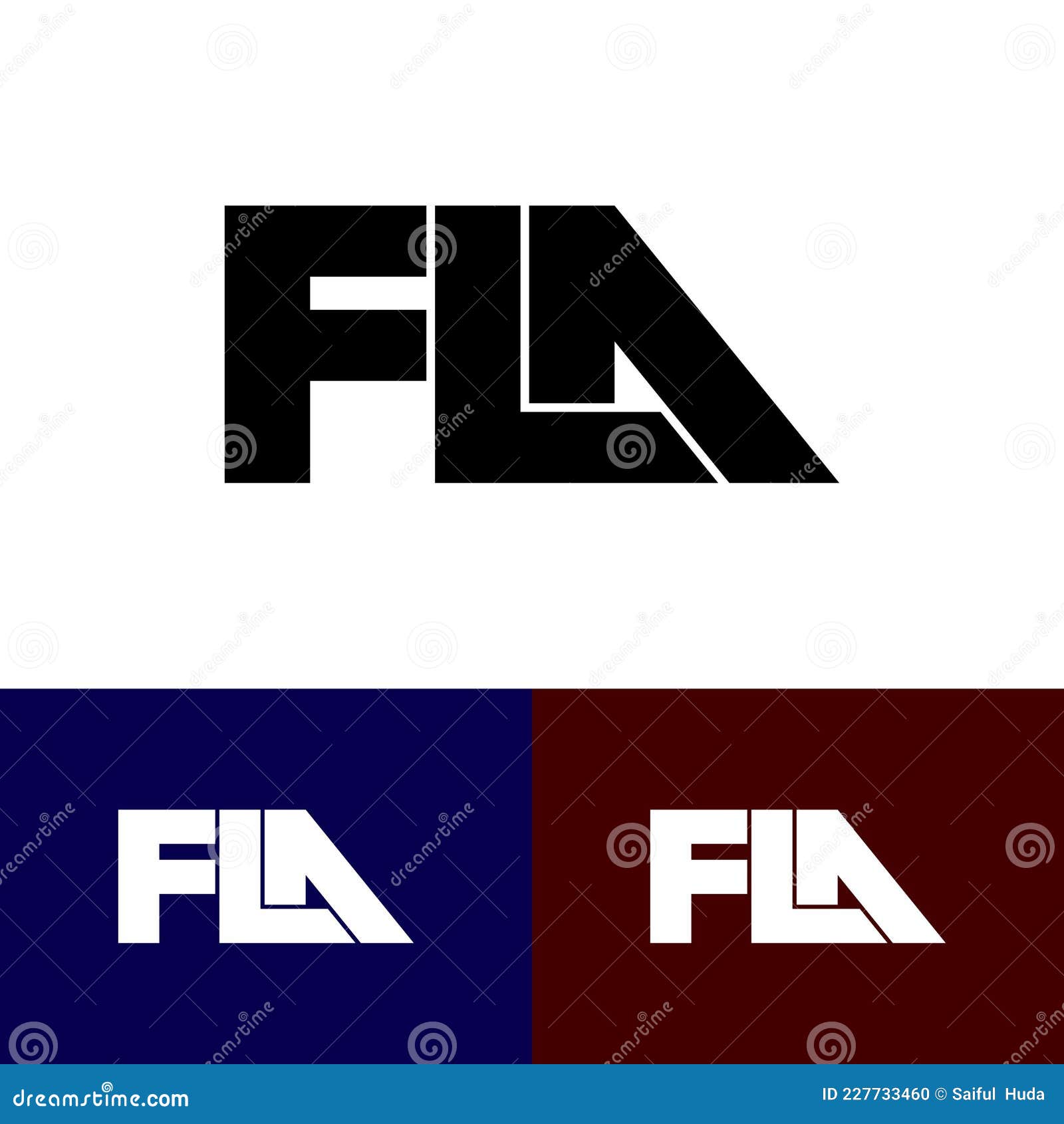 Letter FLA Simple Monogram Logo Icon Design. Stock Vector ...