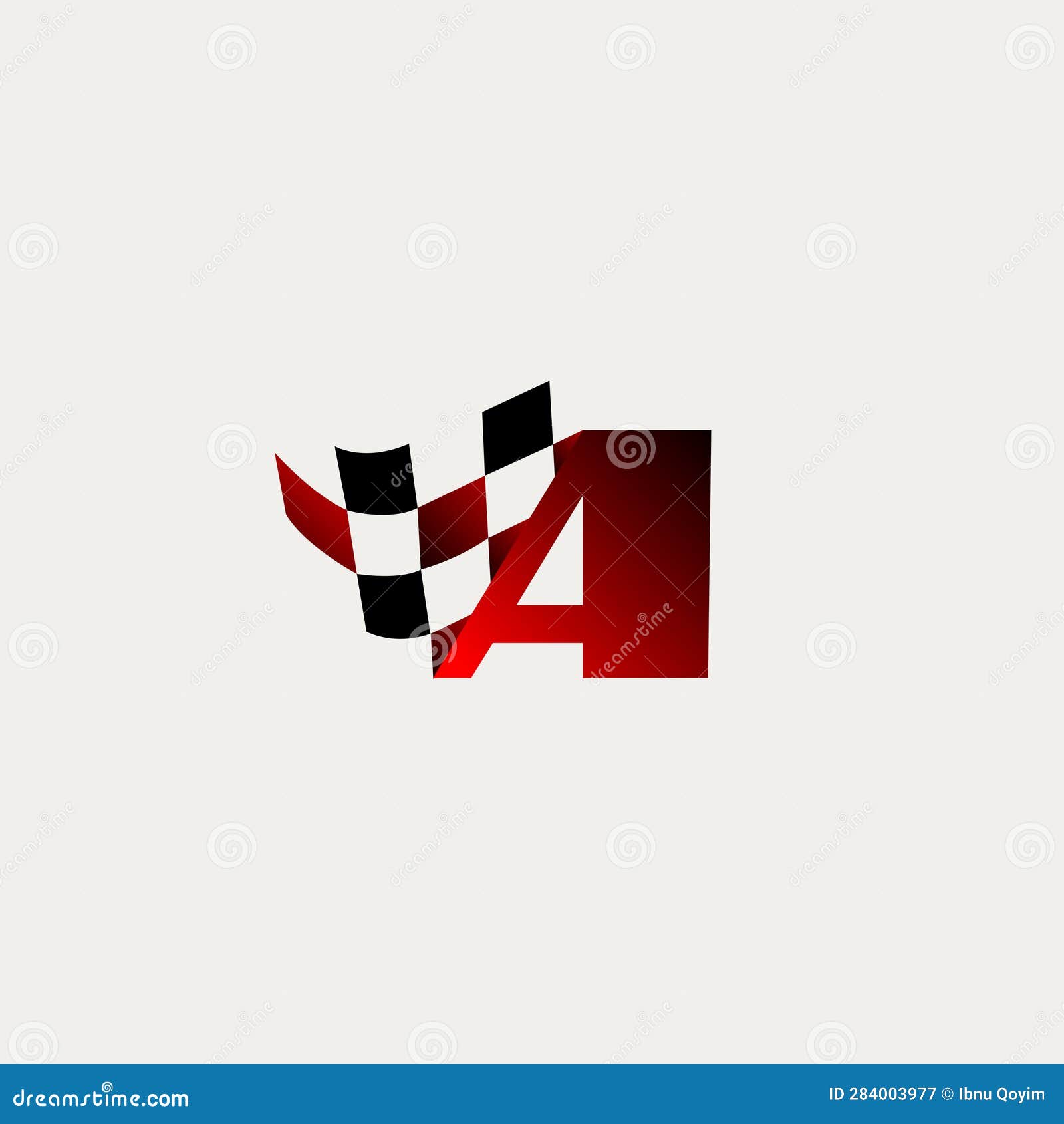 Letter a Flag Racing Race Design Vector Stock Image - Illustration of ...