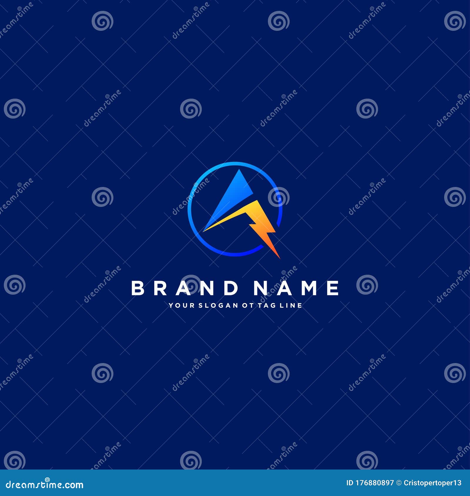 Letter a Flash Electrical Logo Design Vector Stock Vector ...