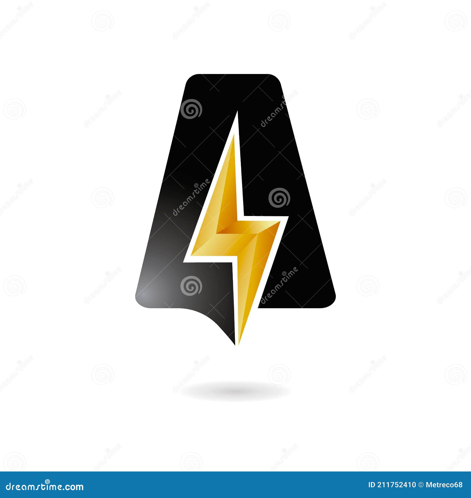 Letter a Flash Logo with Location Pin Concept. Stock Vector ...