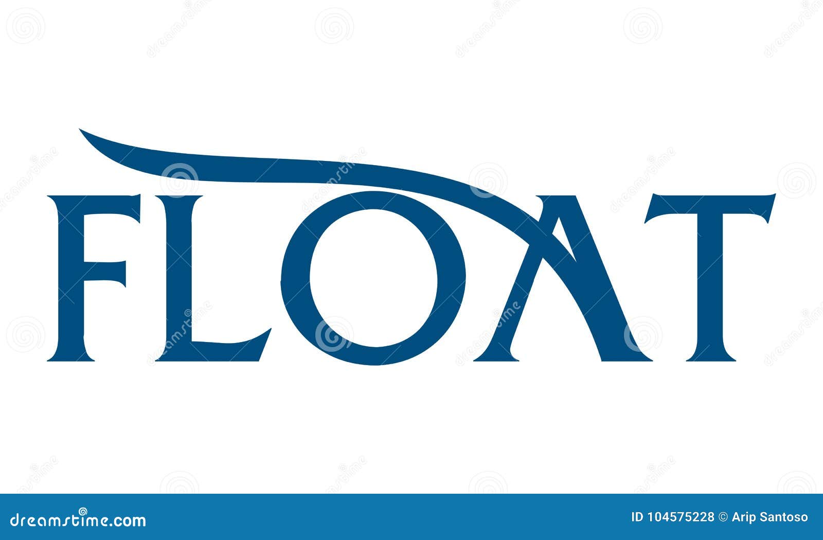 Letter Float Logo Emblem stock vector. Illustration of isolated - 104575228