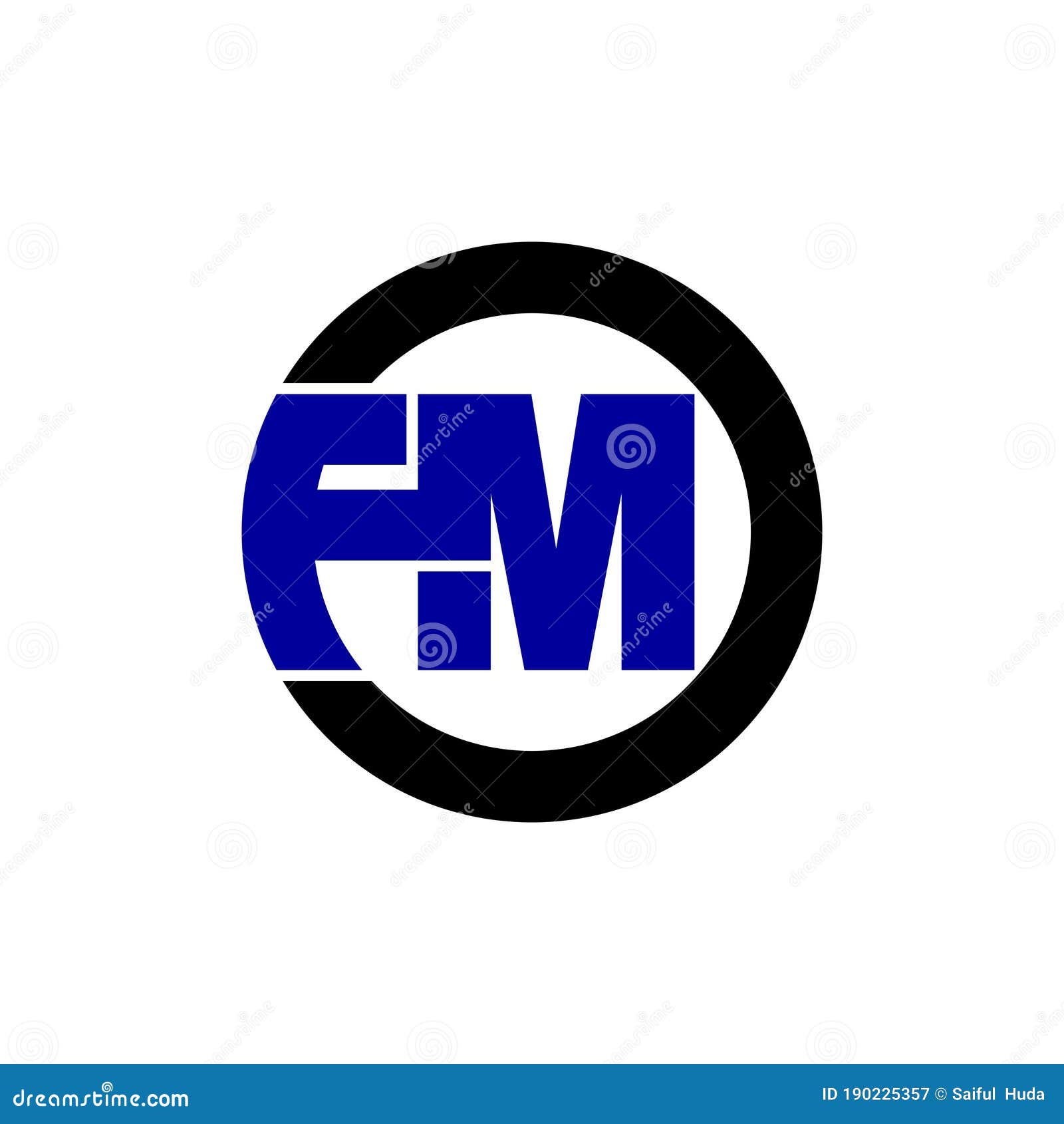 Letter FM Monogram Logo Icon Design Vector. Stock Vector - Illustration ...