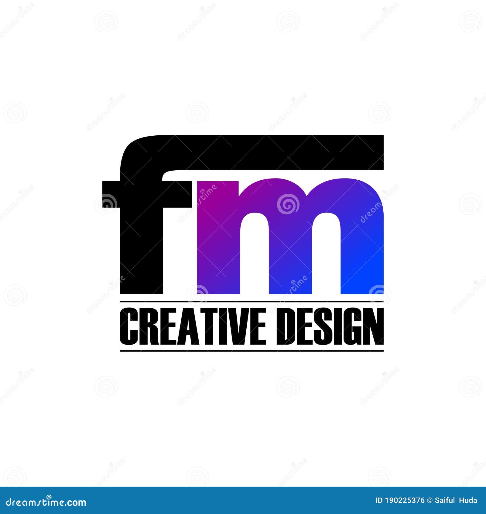 Letter FM Monogram Logo Icon Design Vector. Stock Vector - Illustration ...