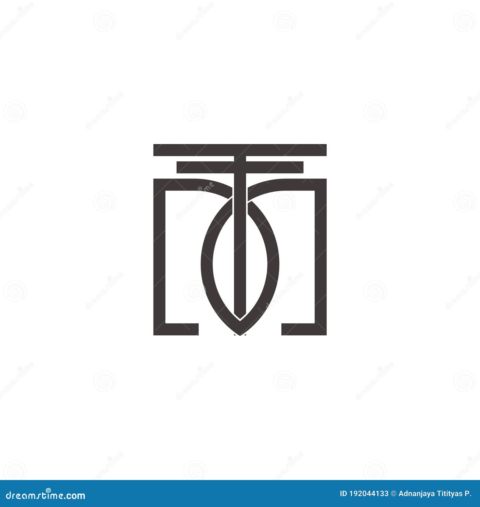 Letter Fm Simple Geometric Line Design Symbol Vector Stock Illustration ...