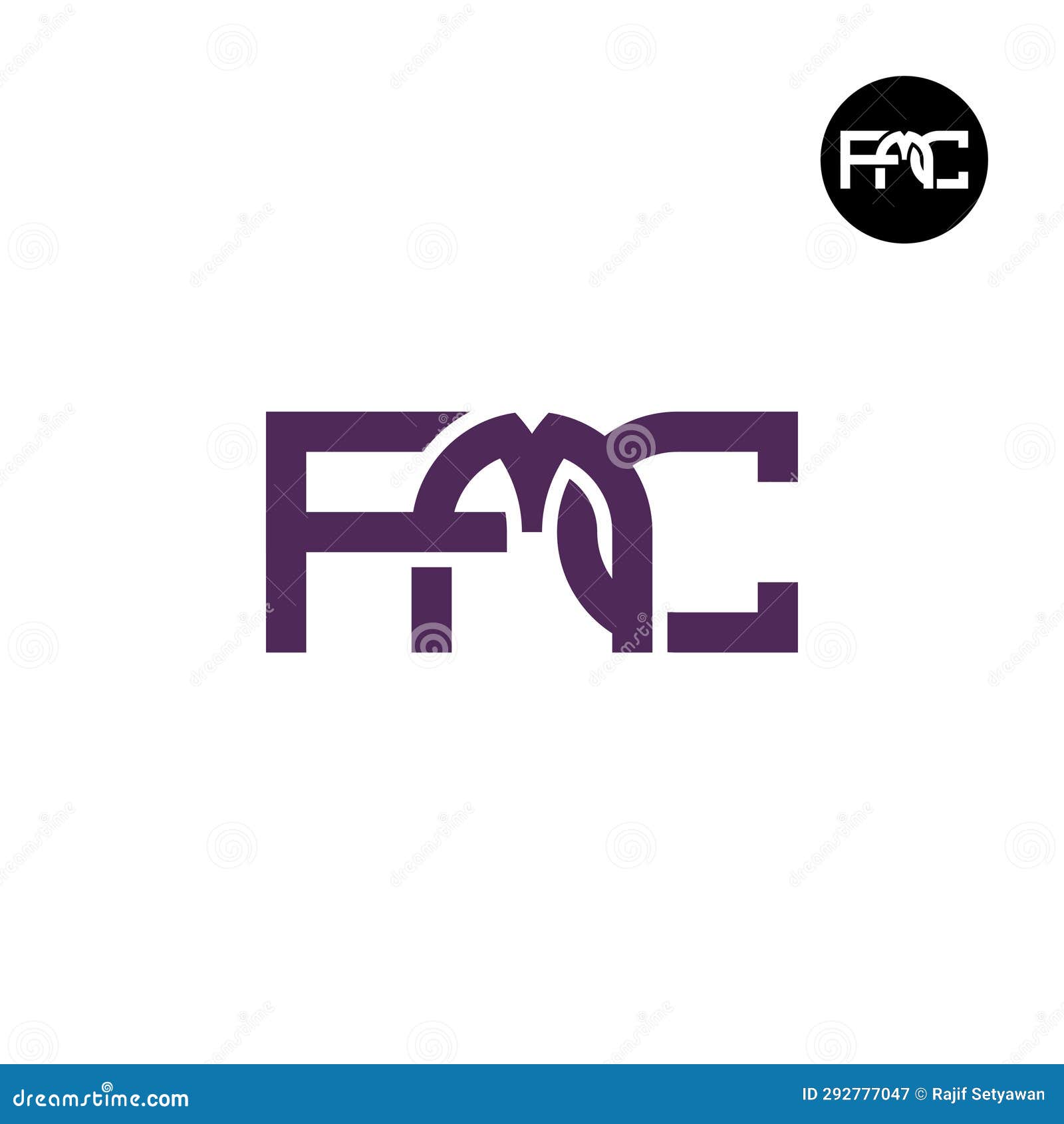 Letter FMC Monogram Logo Design Stock Illustration - Illustration of ...