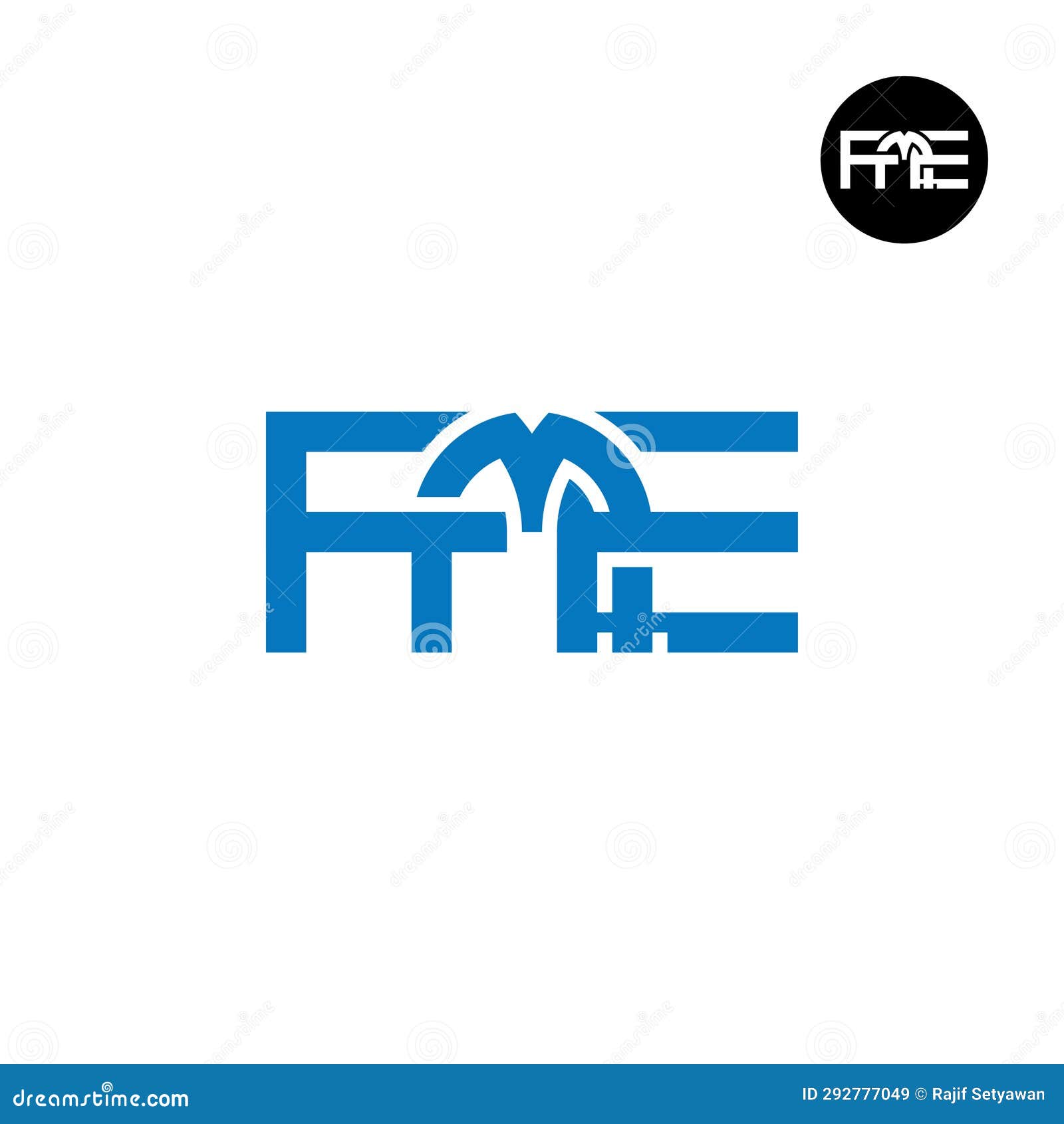Letter FME Monogram Logo Design Stock Vector - Illustration of brand ...
