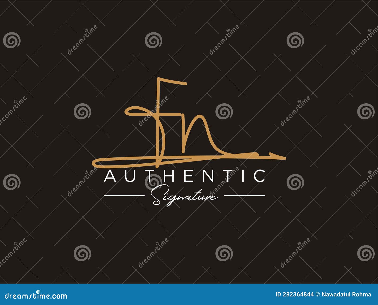 Letter FN Signature Logo Template Vector Stock Vector - Illustration of ...