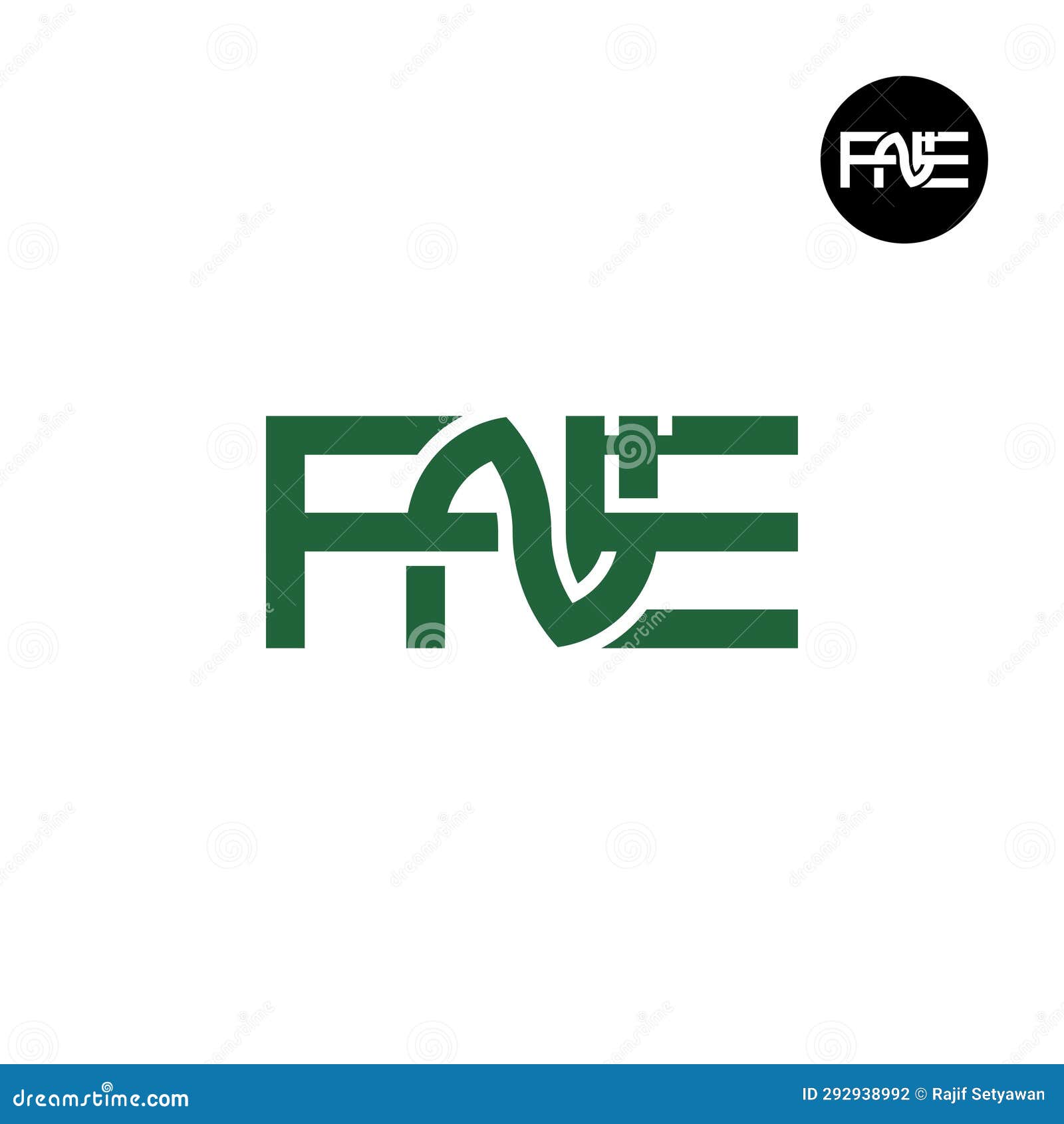 Letter FNE Monogram Logo Design Stock Vector - Illustration of business ...