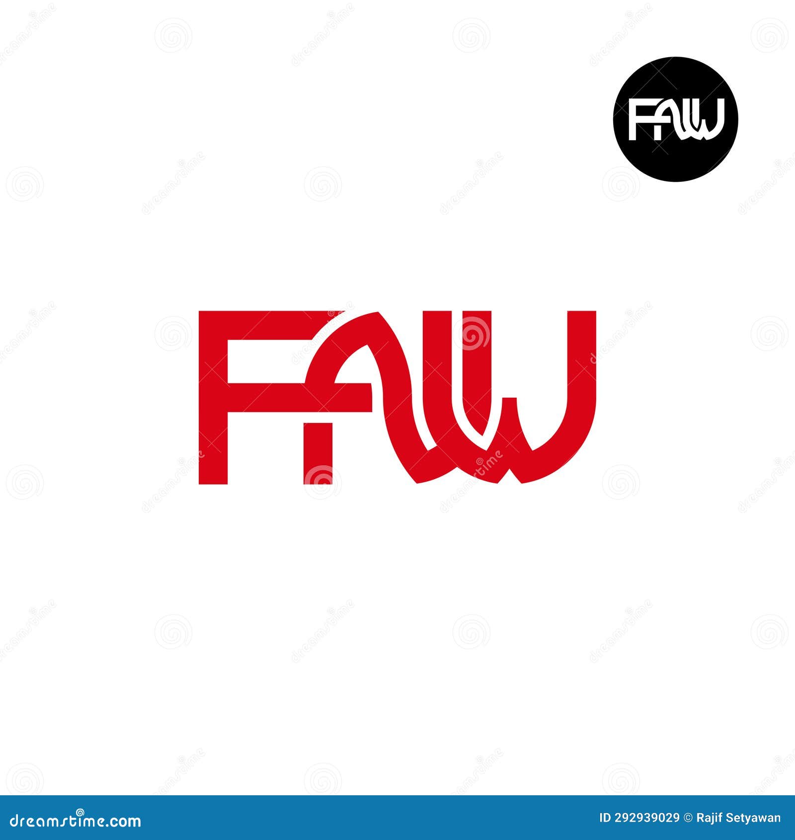Letter FNW Monogram Logo Design Stock Illustration - Illustration of ...