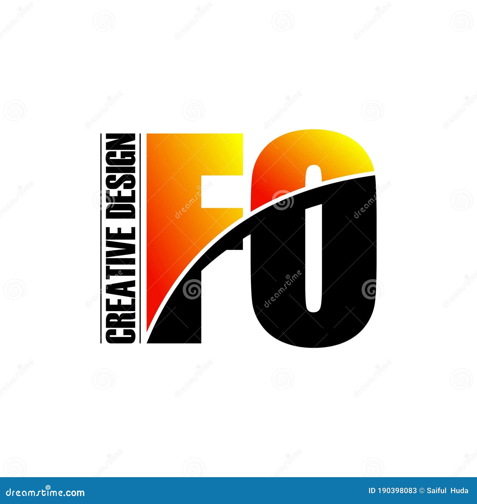 Letter FO Monogram Logo Icon Design Vector. Stock Vector - Illustration ...