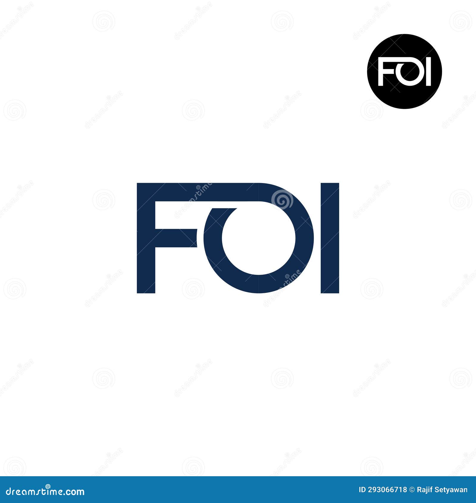 Letter FOI Monogram Logo Design Stock Illustration - Illustration of ...