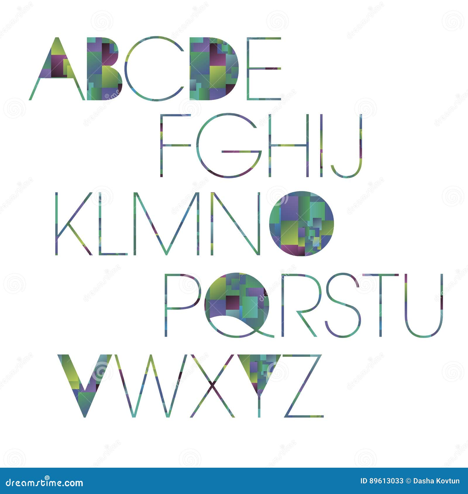 Letter Font Alphabet Text Design Stock Illustration - Illustration of ...