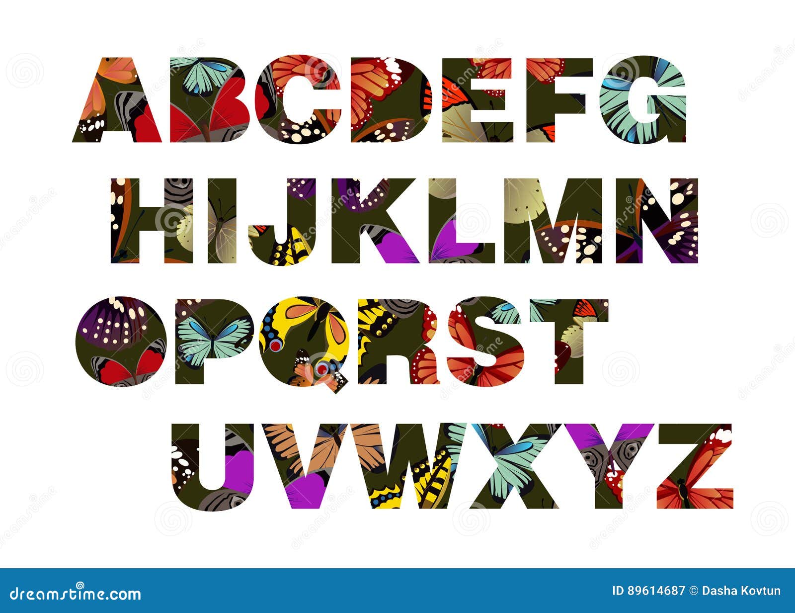 Letter Font Alphabet Text Design Stock Illustration - Illustration of ...