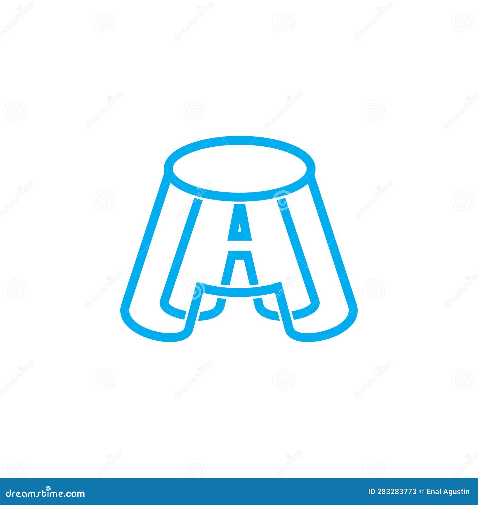 A Letter Font Cylinder Symbol Logo Design Stock Illustration ...