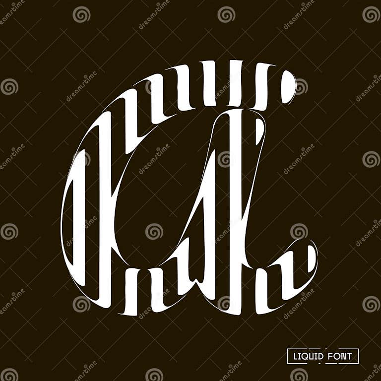 A Letter Formed by Parallel Lines. a Letter Made of Glass through Which ...