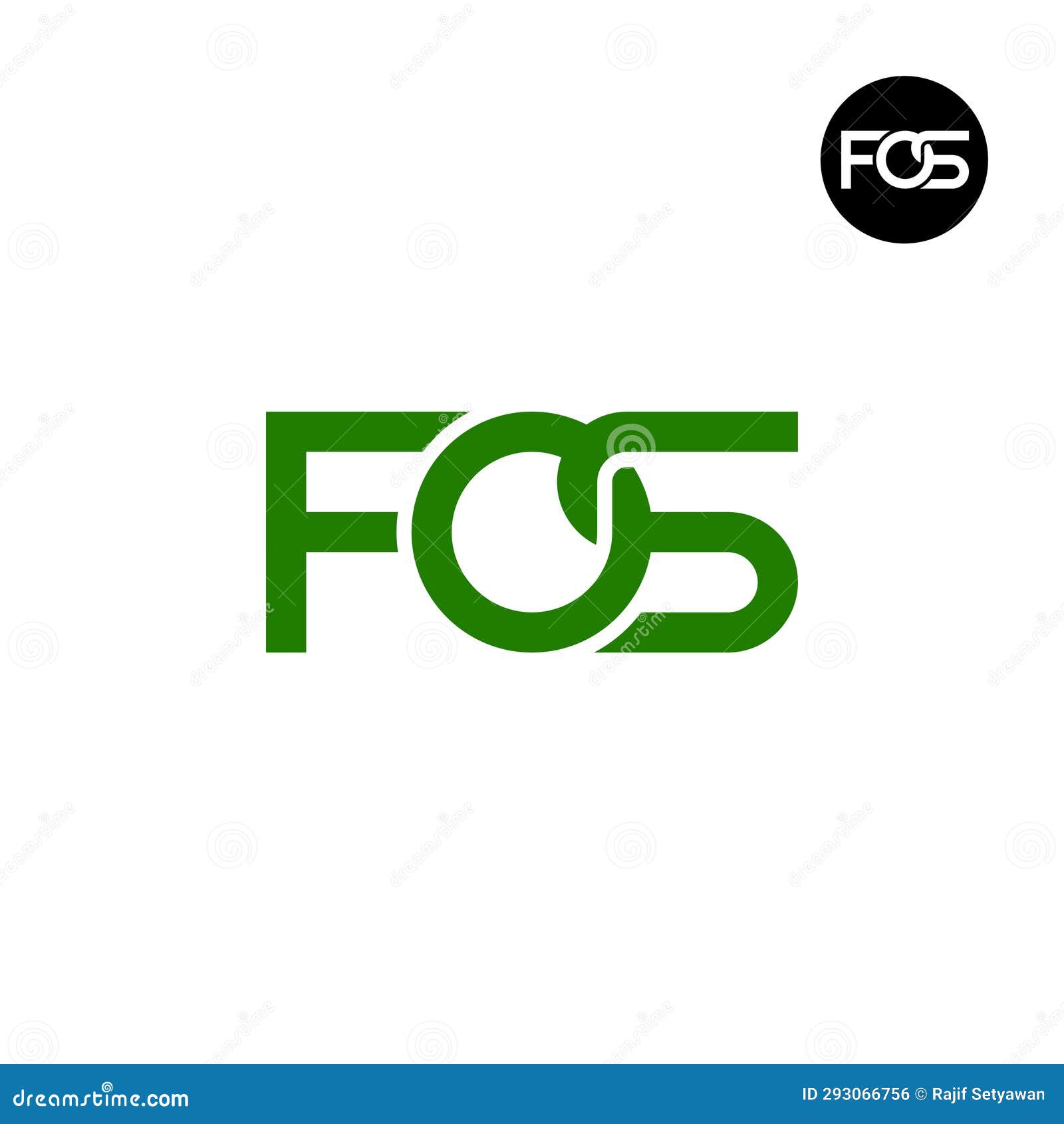 Letter FOS Monogram Logo Design Vector Illustration | CartoonDealer.com ...