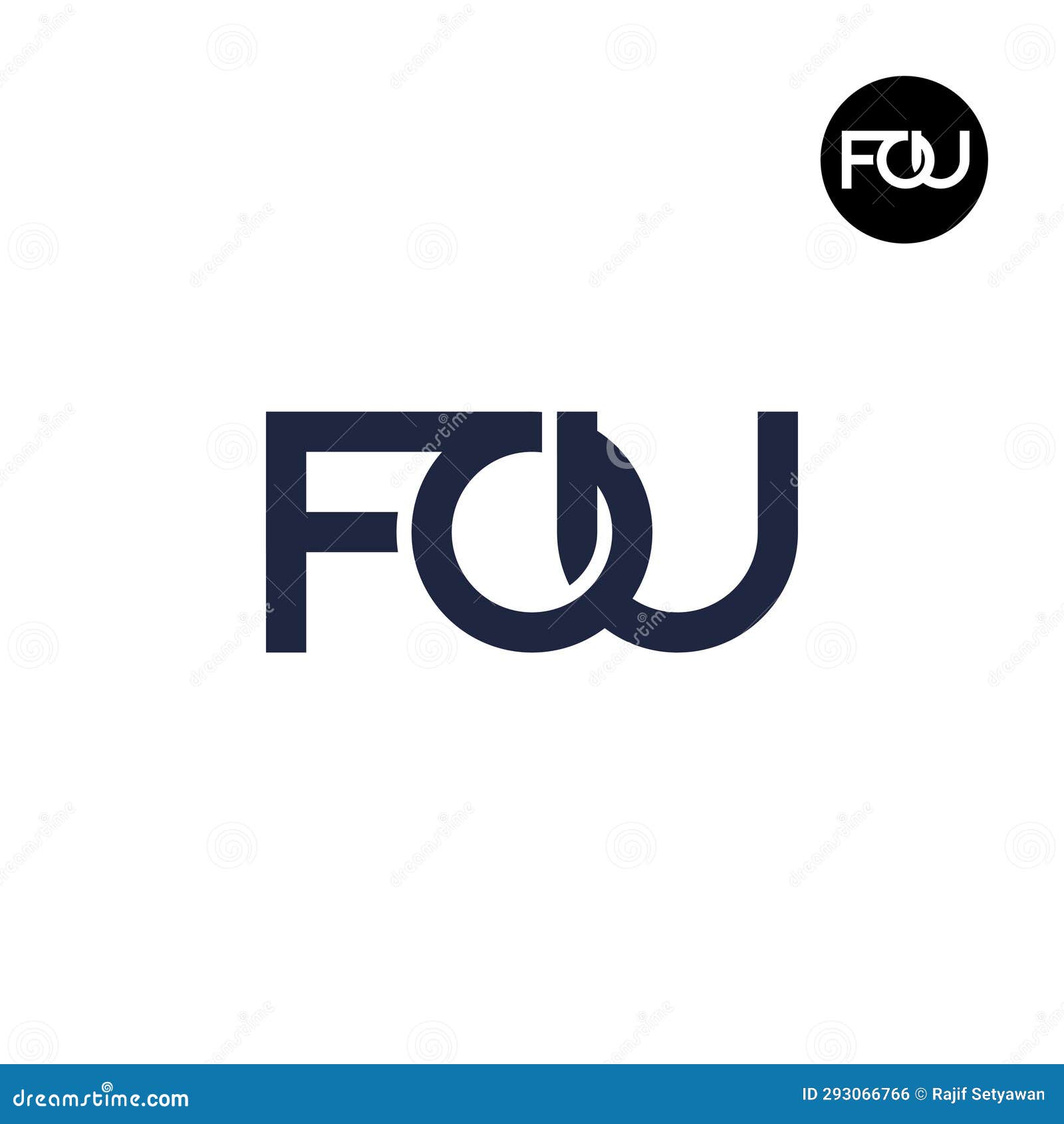 Letter FOU Monogram Logo Design Vector Illustration | CartoonDealer.com ...