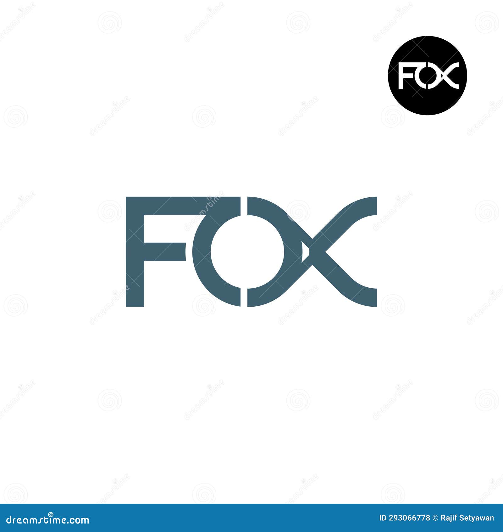 Letter FOX Monogram Logo Design Stock Illustration - Illustration of ...