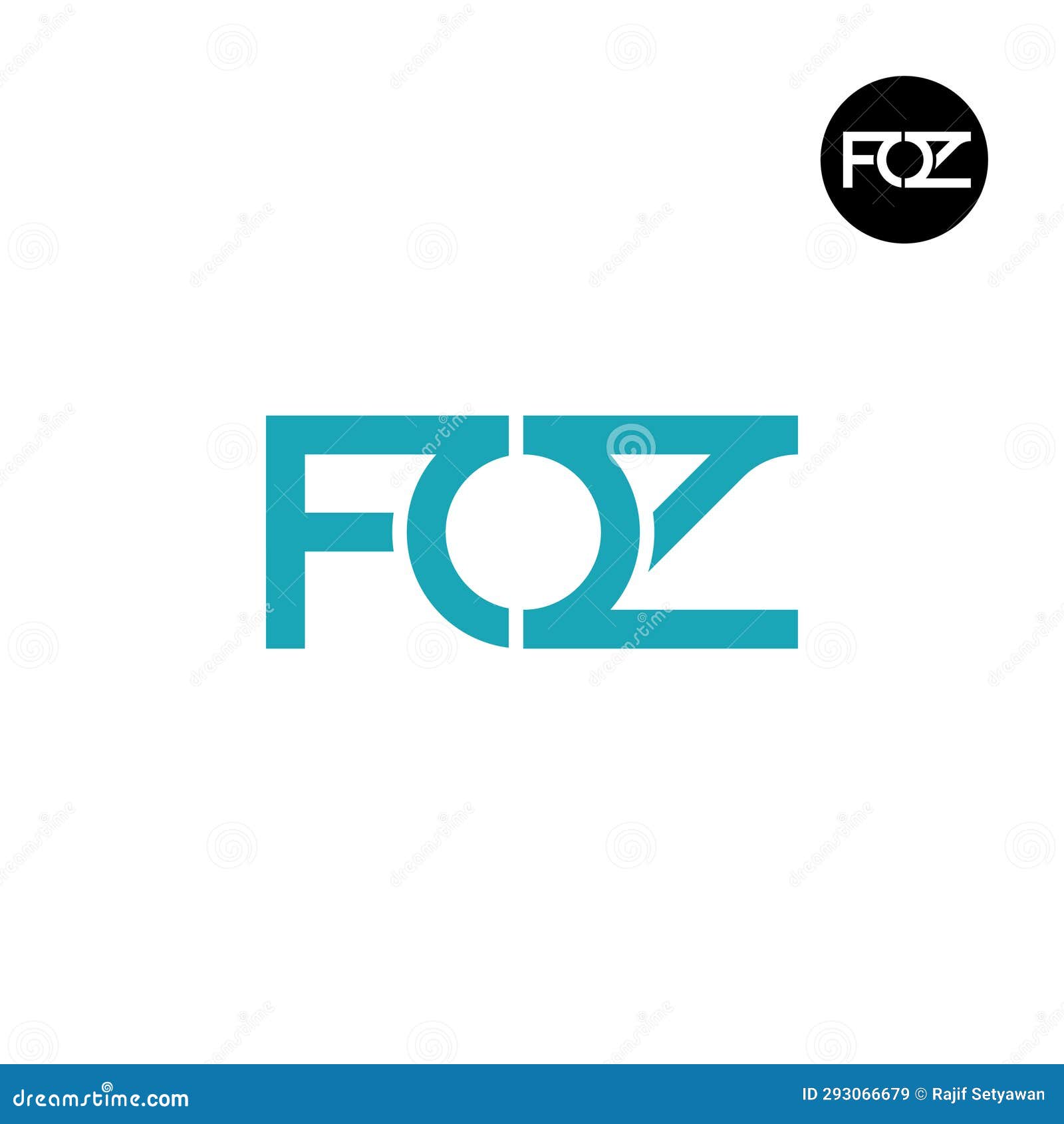 Letter FOZ Monogram Logo Design Stock Vector - Illustration of logotype ...