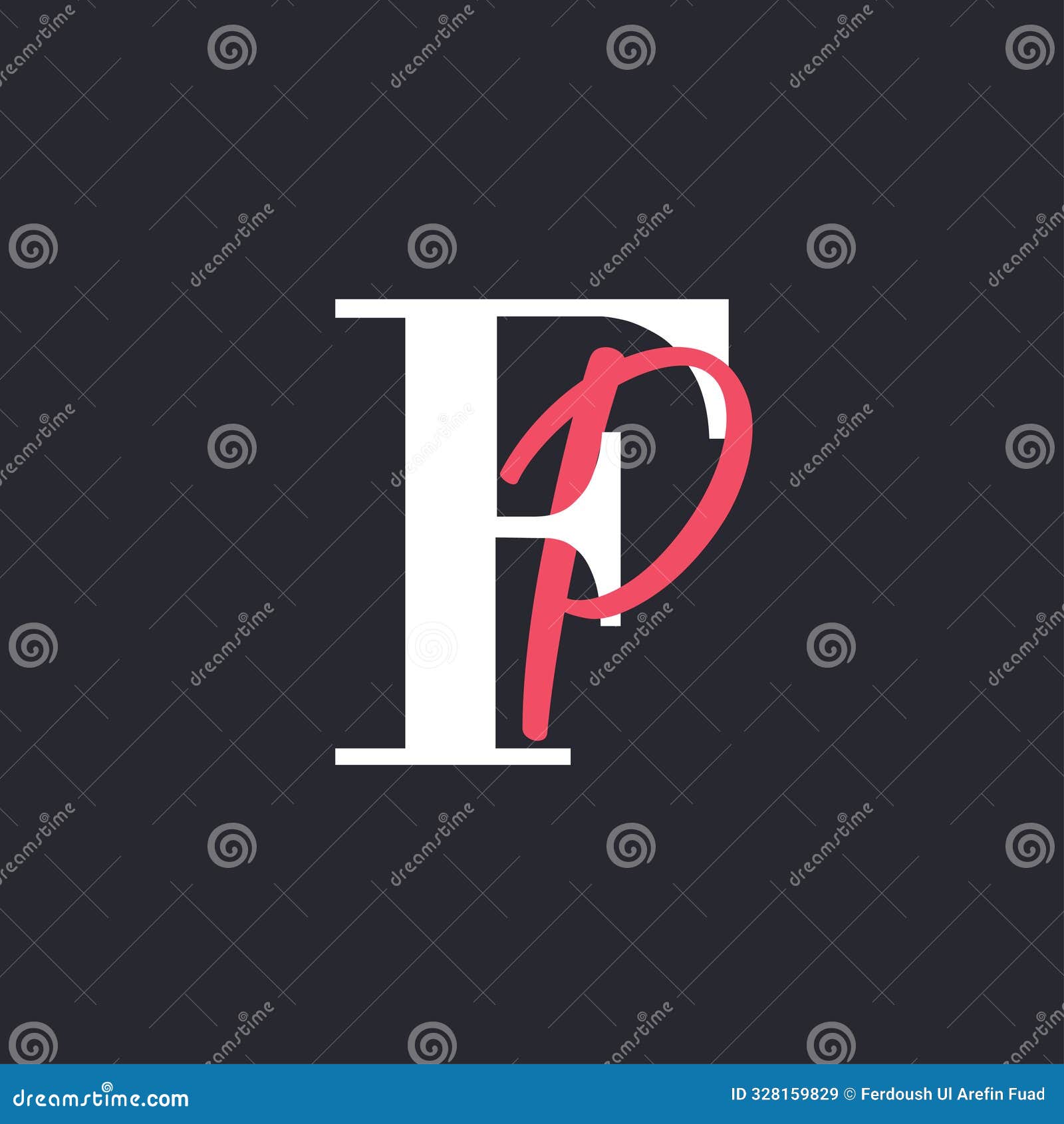Letter FP Logo. Perfectly Blended Initials FP Letter Logo Design Stock ...