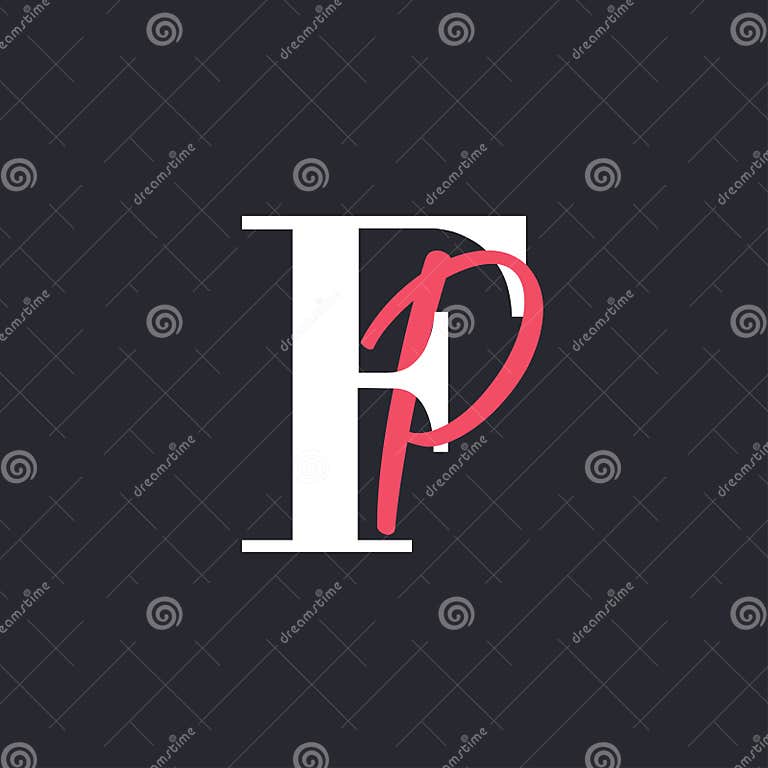 Letter FP Logo. Perfectly Blended Initials FP Letter Logo Design Stock ...