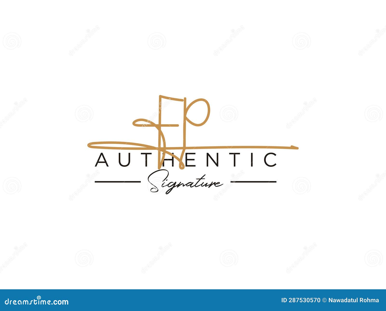 Letter FP Signature Logo Template Vector Stock Vector - Illustration of ...