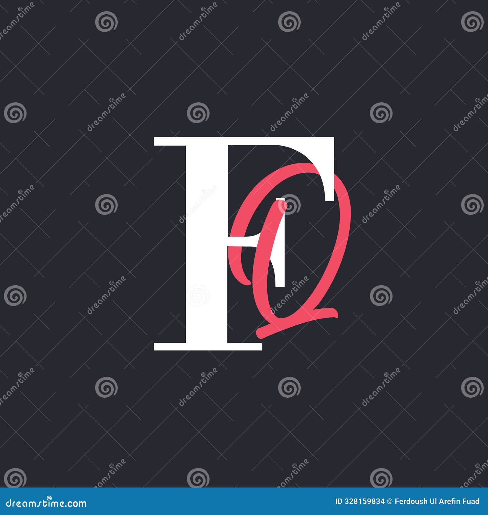 Letter FQ Logo. Perfectly Blended Initials FQ Letter Logo Design Stock ...