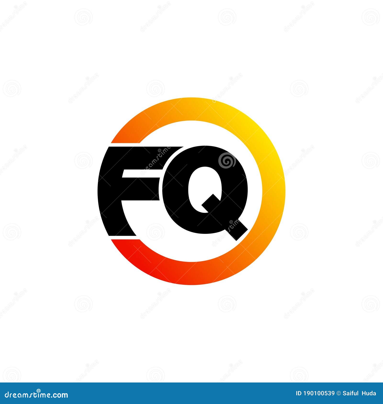Letter Fq Monogram Logo Icon Design Vector. Stock Vector - Illustration ...