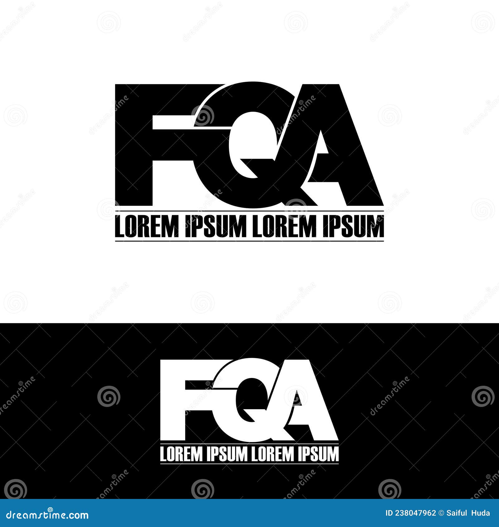 Letter FQA Simple Monogram Logo Icon Design. Stock Vector ...