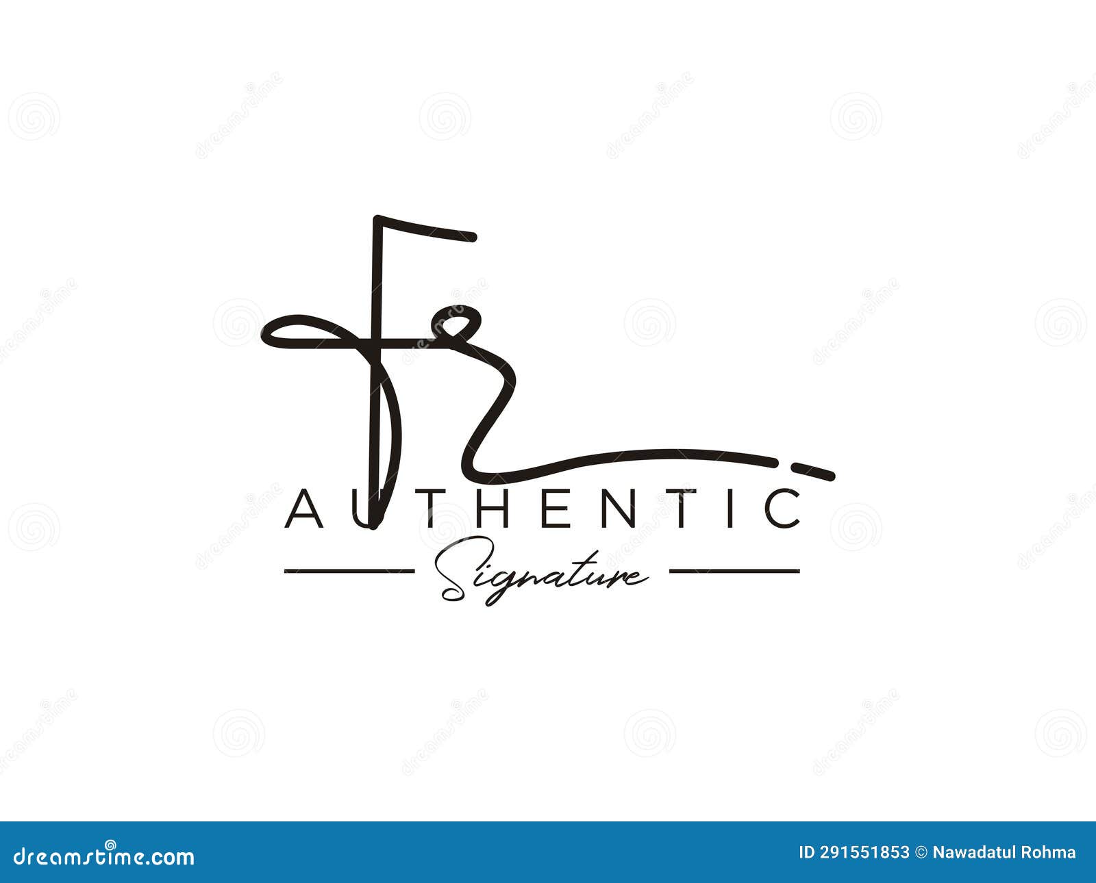 Letter FR Signature Logo Template Vector Stock Vector - Illustration of ...