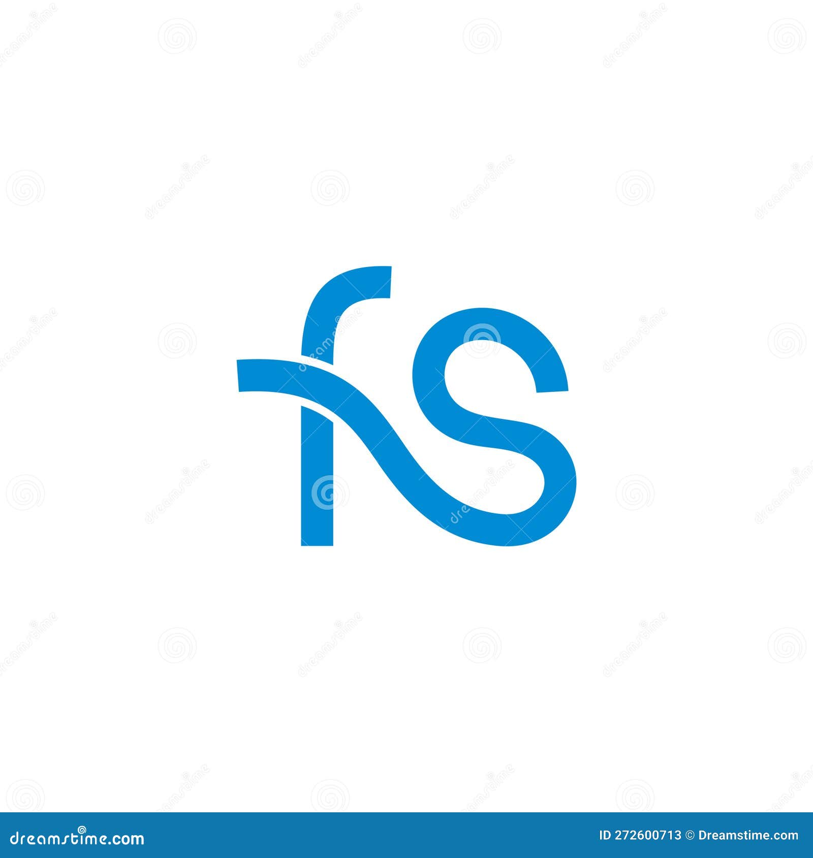 Letter Fs Curves Blue Logo Vector Stock Vector - Illustration of ...