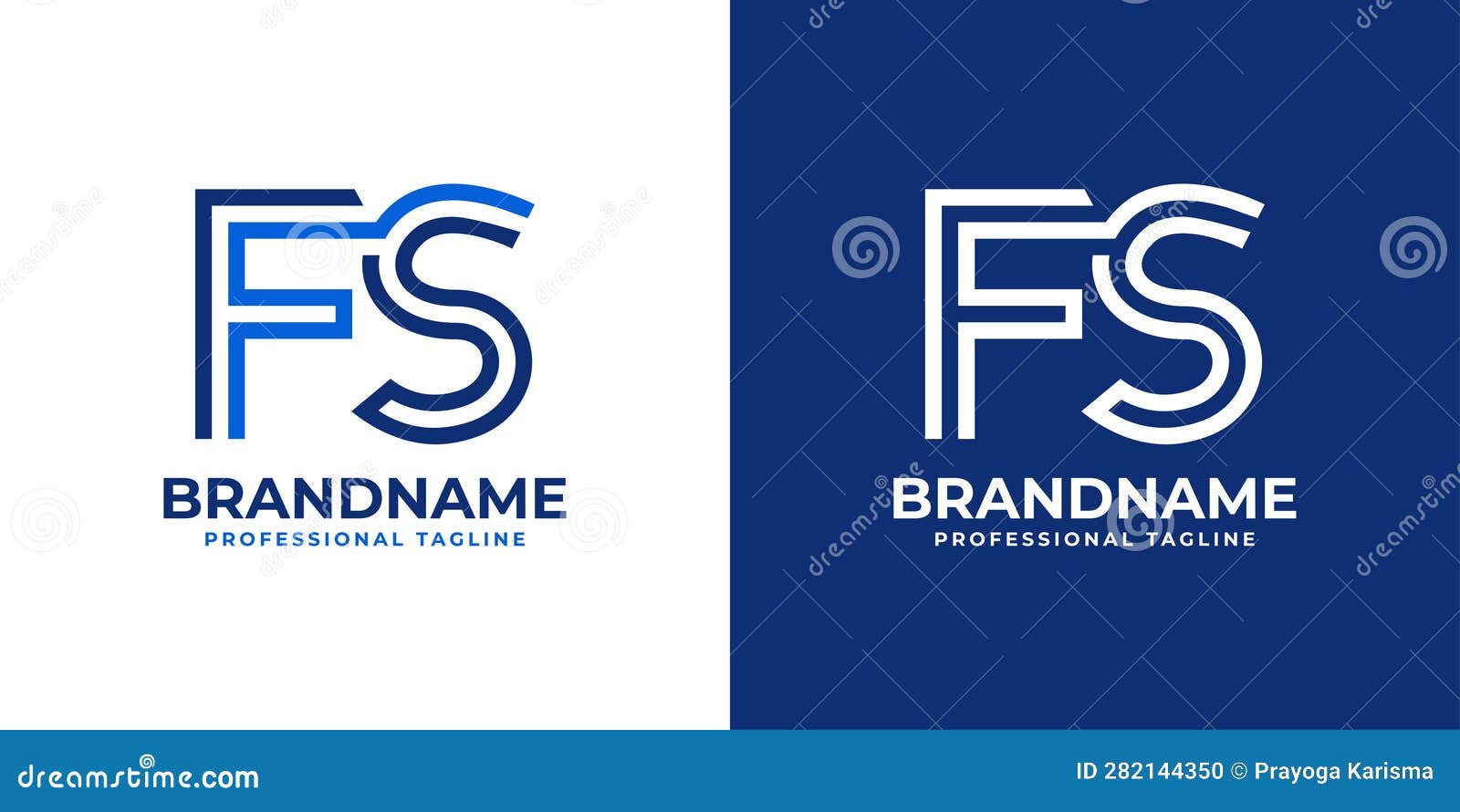Letter FS Line Monogram Logo, Suitable for Any Business with FS or SF ...
