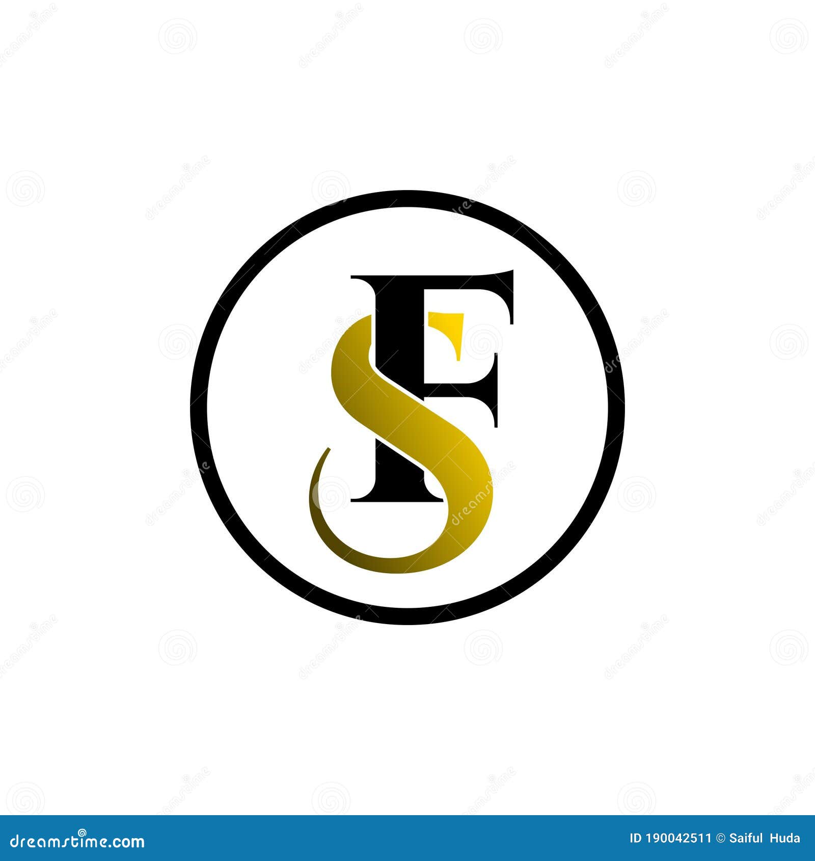 Letter FS Monogram Logo Icon Design Vector. Stock Vector - Illustration ...