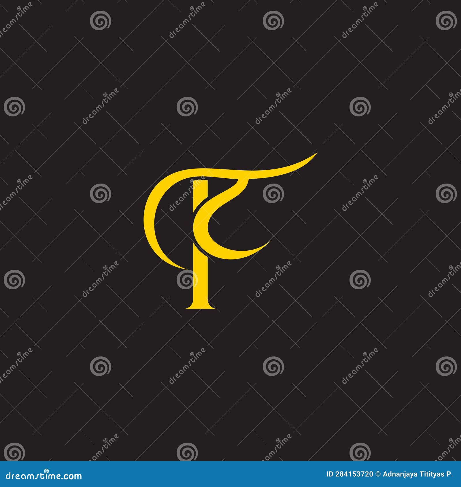 Letter Ft Abstract Curves Simple Logo Vector Stock Vector ...