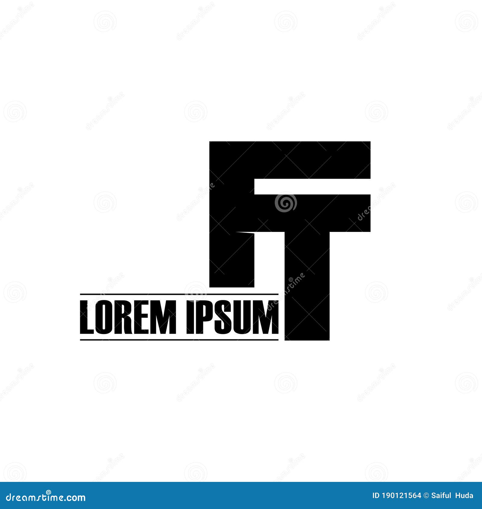 Letter FT Monogram Logo Icon Design Vector. Stock Vector - Illustration ...
