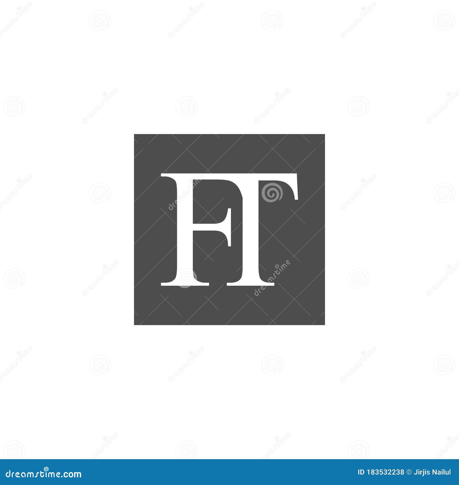 Letter FT Typography Logo Design Stock Vector - Illustration of ...