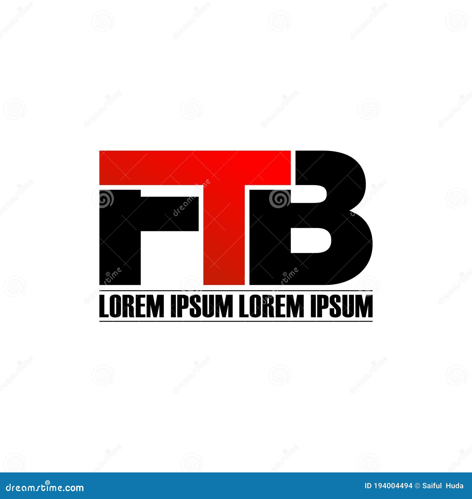 Letter FTB Simple Monogram Logo Icon Design. Stock Vector ...